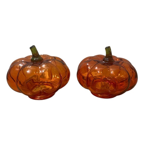 Target | Holiday | Target Led Glass Pumpkin Decor Set Of 2 | Poshmark